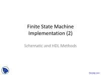 Finite State Machine - Design of Sequential Circuit - Lecture Slides - Docsity