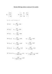 Metoda Hellwiga doboru zmiennych do modelu - Notatki – Ekonometria - Docsity