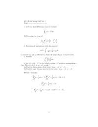Limit of Riemann Sums - Calculus II - Exam - Docsity