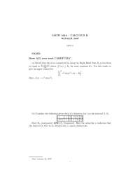 Right Hand Sum - Calculus - Quiz - Docsity