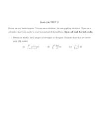 Comparison Theorem - Calculus II - Exam - Docsity