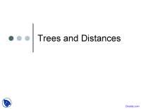Trees and Distances - Advanced Graph Theory - Lecture Slides - Docsity