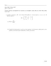 Hessian Matrix - Multivariable - Quiz - Docsity