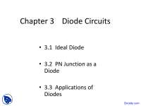 Diode Circuits - Analog Circuits - Lecture Slides - Docsity