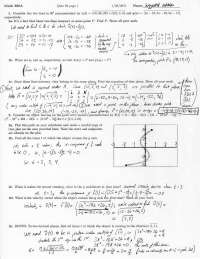 Lines Intersect - Multivariable - Solved Quiz - Docsity