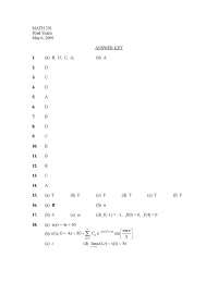 Mass Spring Systems - Ordinary and Partial Differential Equations - Solved Exam - Docsity