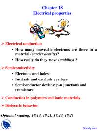 Electrical Properties - Science and Engineering of Materials - Lecture Slides | Slides Materials ...
