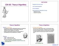 History of Algorithms - Algorithm and Complexity Analysis - Lecture Slides - Docsity