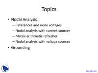 Nodal Analysis - Circuit Analysis - Lecture Slides - Docsity
