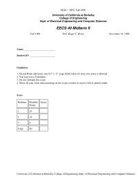Reasoning - Introduction to Microelectronic Circuits - Exam - Docsity