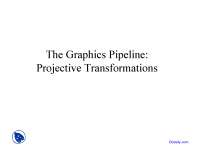 Graphics Pipeline - Computer Graphics - Lecture Slides - Docsity