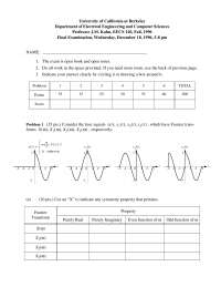 Calculating - Signals and Systems - Exam - Docsity