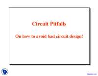 Circuit Pitfalls - CMOS Design Methodologies - Lecture Slides - Docsity