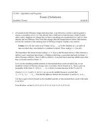 Number of Descendants - Advanced Data Structures and Algorithms - Solved Exam - Docsity