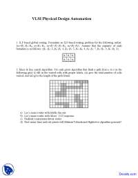 Based Global Routing - VLSI Physical Design Automation - Home Work - Docsity