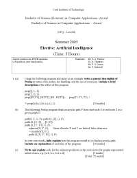Symbol System Hypothesis - Artificial Intelligence - Past Exam - Docsity