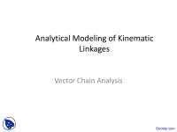 Vector Chain Analysis - Kinematic and Mechatronics - Lecture Slides - Docsity