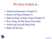 Airfoil Aerodynamics - Introduction to Aerospace Engineering - Lecture Slides - Docsity