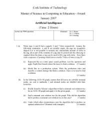 Depth First Search - Artificial Intelligence - Past Exam - Docsity