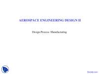 Manufacturing - Aerospace Engineering Design - Lecture Slides - Docsity