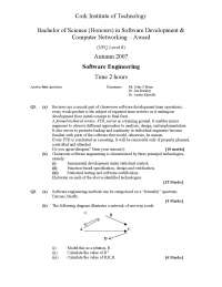 Software Competency - Software Engineering - Exam Paper - Docsity