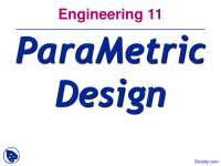 ParaMetric Design - Engineering Design and Analysis - Lecture Slides - Docsity