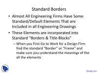 Standard Borders - Engineering Design Graphics - Lecture Slides - Docsity