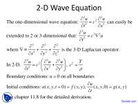 Wave Equation - Tools in Mechanical Engineering - Lecture Slides - Docsity