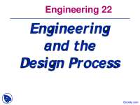 Design Process - Engineering Design Graphics - Lecture Slides - Docsity