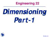 Dimensioning - Engineering Design Graphics - Lecture Slides - Docsity