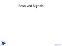 Resolved Signals - Computer-Aided Circuit Design - Lecture Slides - Docsity