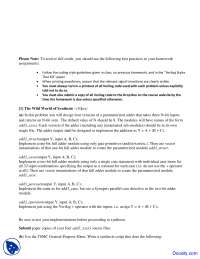 Wild World of Synthesis - Digital Design and Synthesis - Assignment - Docsity