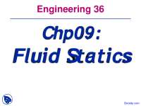 Fluid Statics - Engineering Mechanics Statics - Lecture Slides - Docsity