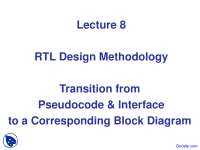 RTL Design Methodology - Digital System Design with VHDL - Lecture Slides | Slides Computer ...