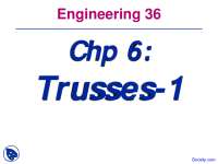 Trusses - Engineering Mechanics Statics - Lecture Slides - Docsity