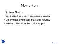 Momentum - Fluid Mechanics - Lecture Slides - Docsity