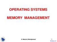 Memory Management Two - Operating Systems - Lecture Slides - Docsity