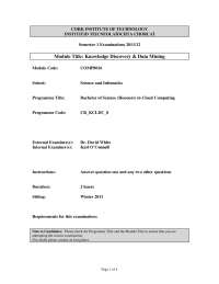 Data Warehouse - Data Mining - Exam | Exams Data Mining | Docsity
