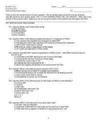 Practice Exam 4 Answer Key - Introduction to Biology | BIOL 200 - Docsity
