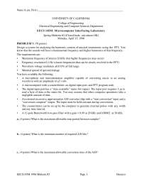Frequency Resolution - Microcomputer Interfacing Laboratory - Exam - Docsity