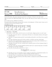 Heuristics - Introduction to Artificial Intelligence - Exams - Docsity