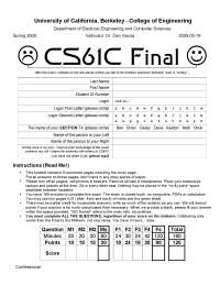 Biased Encoding - Machine Structures - Exams - Docsity
