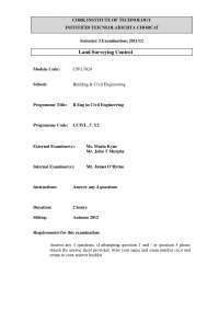Bowditch Method - Surveying - Old Exam Paper - Docsity