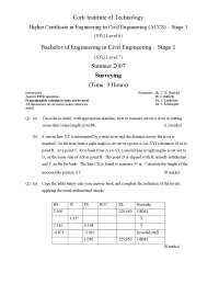 Land Surveying - Surveying - Old Exam Paper - Docsity
