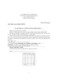 Follow Sets - Programming Languages and Compilers - Exams - Docsity