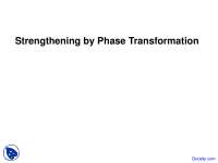 Strengthening by Phase Transformation - Intermediate Mechanics of Materials - Lecture Slides ...