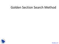 Golden Section Search Method - Numerical Methods - Lecture Slides | Slides Mathematical Methods ...