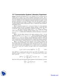 Communication Systems - Linear Dynamic Systems and Signals - Lab Handout - Docsity
