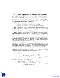 Discrete-Time Systems - Linear Dynamic Systems and Signals - Lab Handout - Docsity