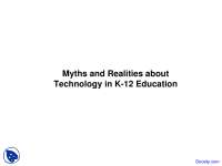 Technology in K-12 Education - Computerization and Its Impacts - Lecture Slides - Docsity